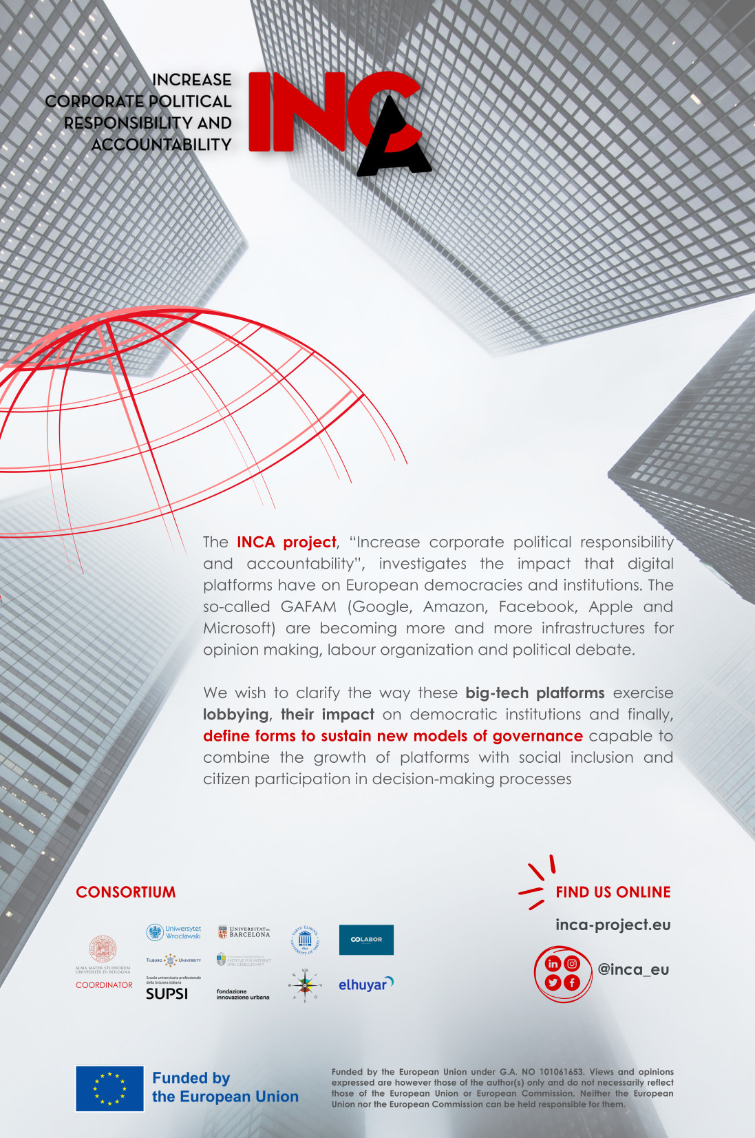 Promotional material – INCA project